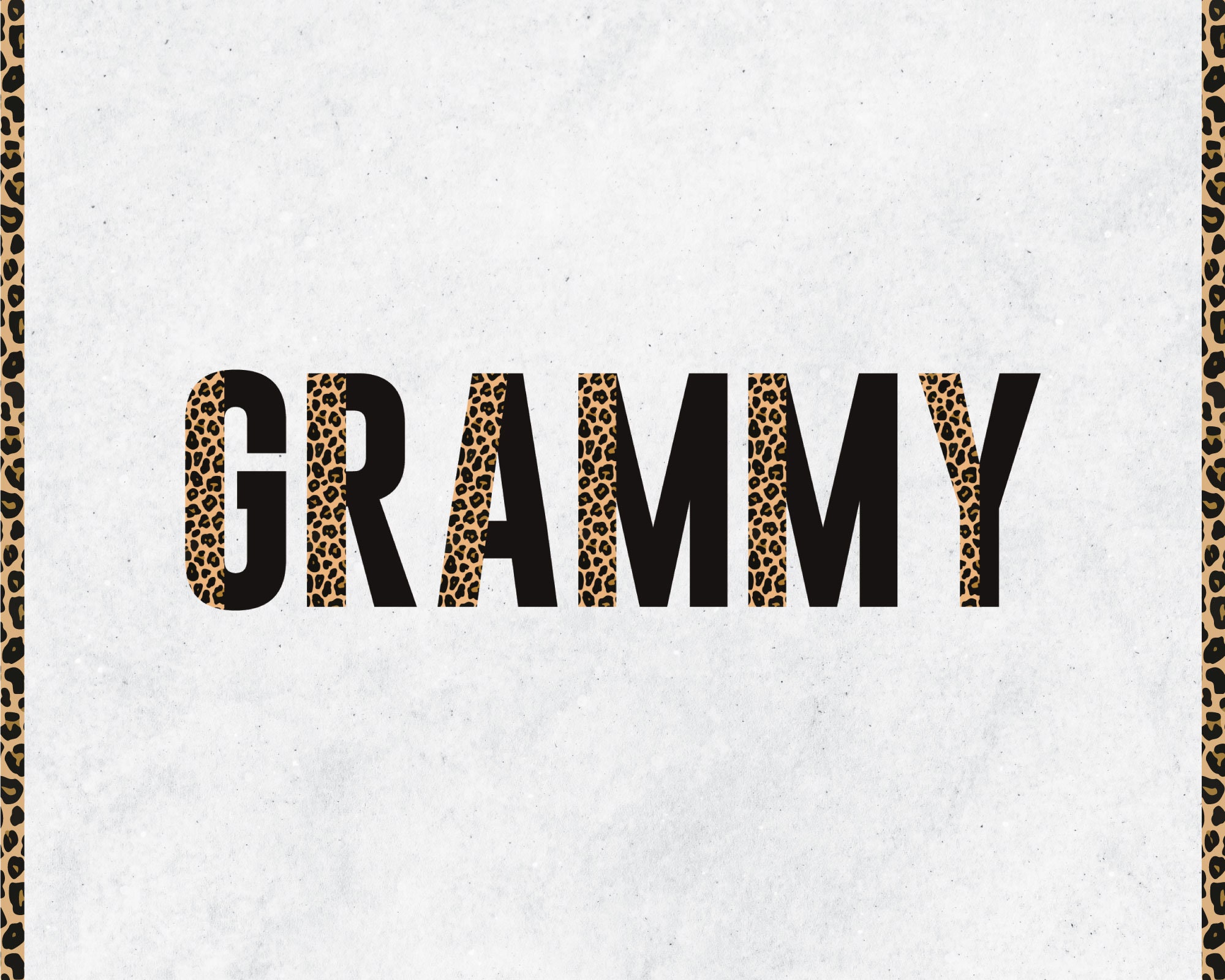 Customizable Grammy Svg Monogram Svg Grammy Leopard Svg - Etsy Canada