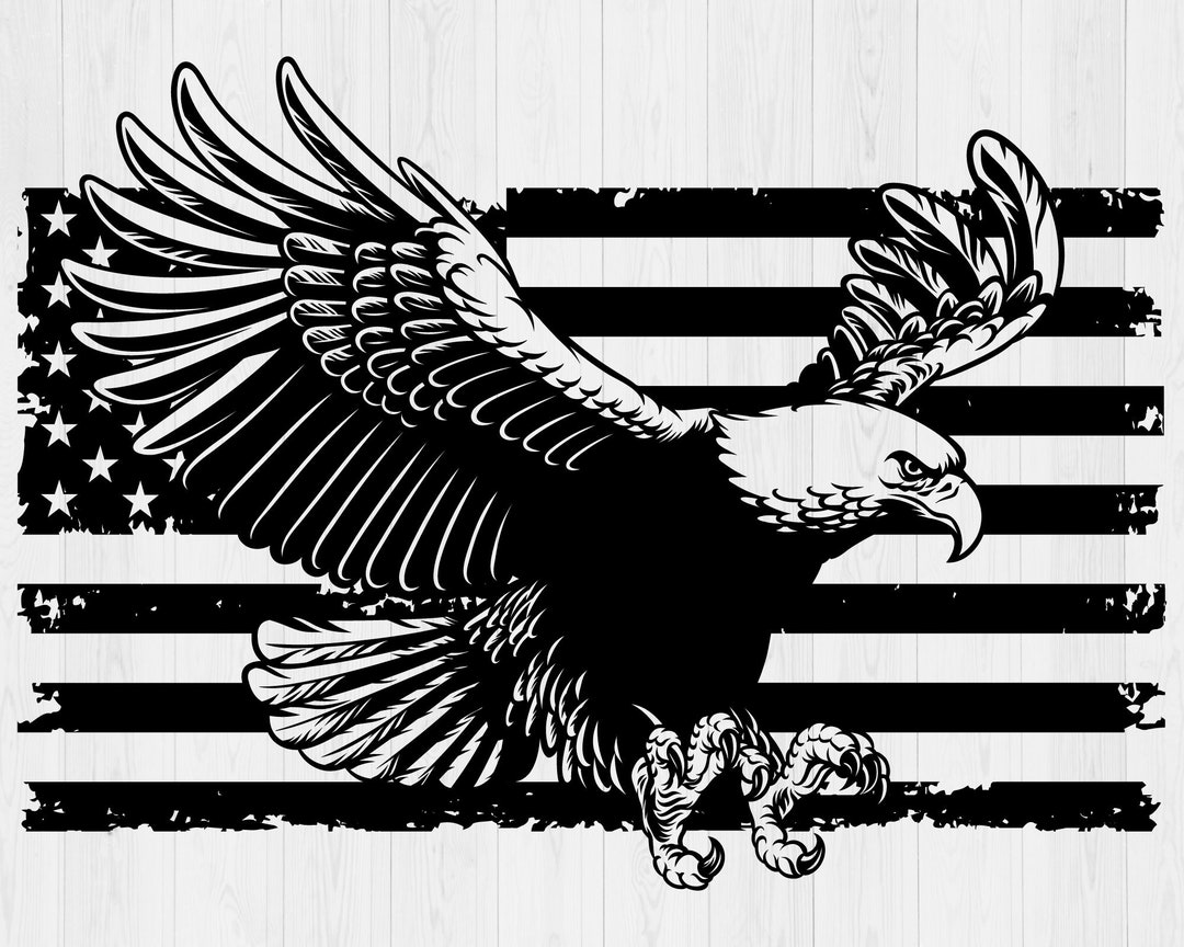 Eagle Through Flag Svg, Printable, Eagle USA Svg, American Eagle Svg ...