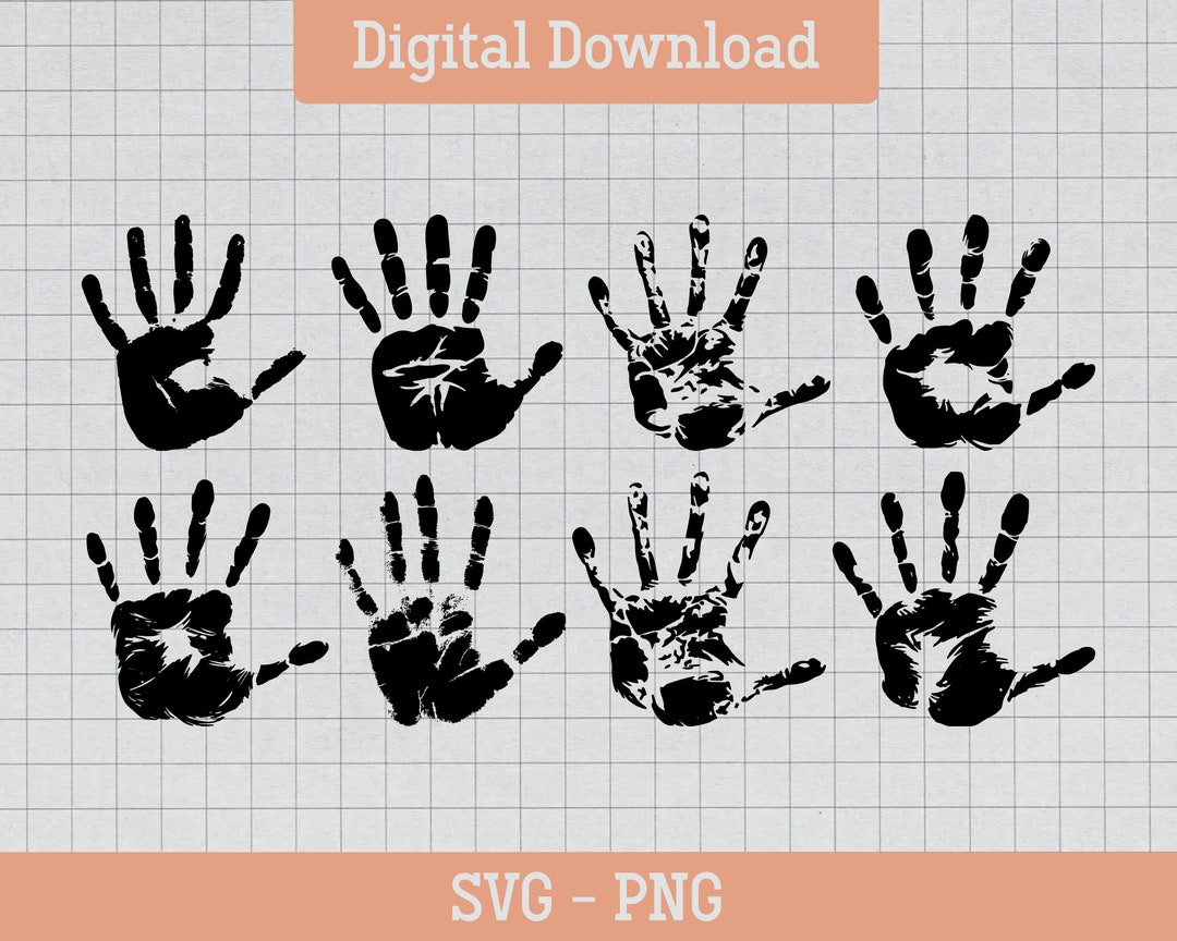Handprint SVG, Digital Download, Hands SVG, Hand Print Svg, Commercial ...