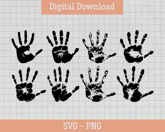 Handprint SVG Digital Download Hands SVG Hand Print Svg | Etsy