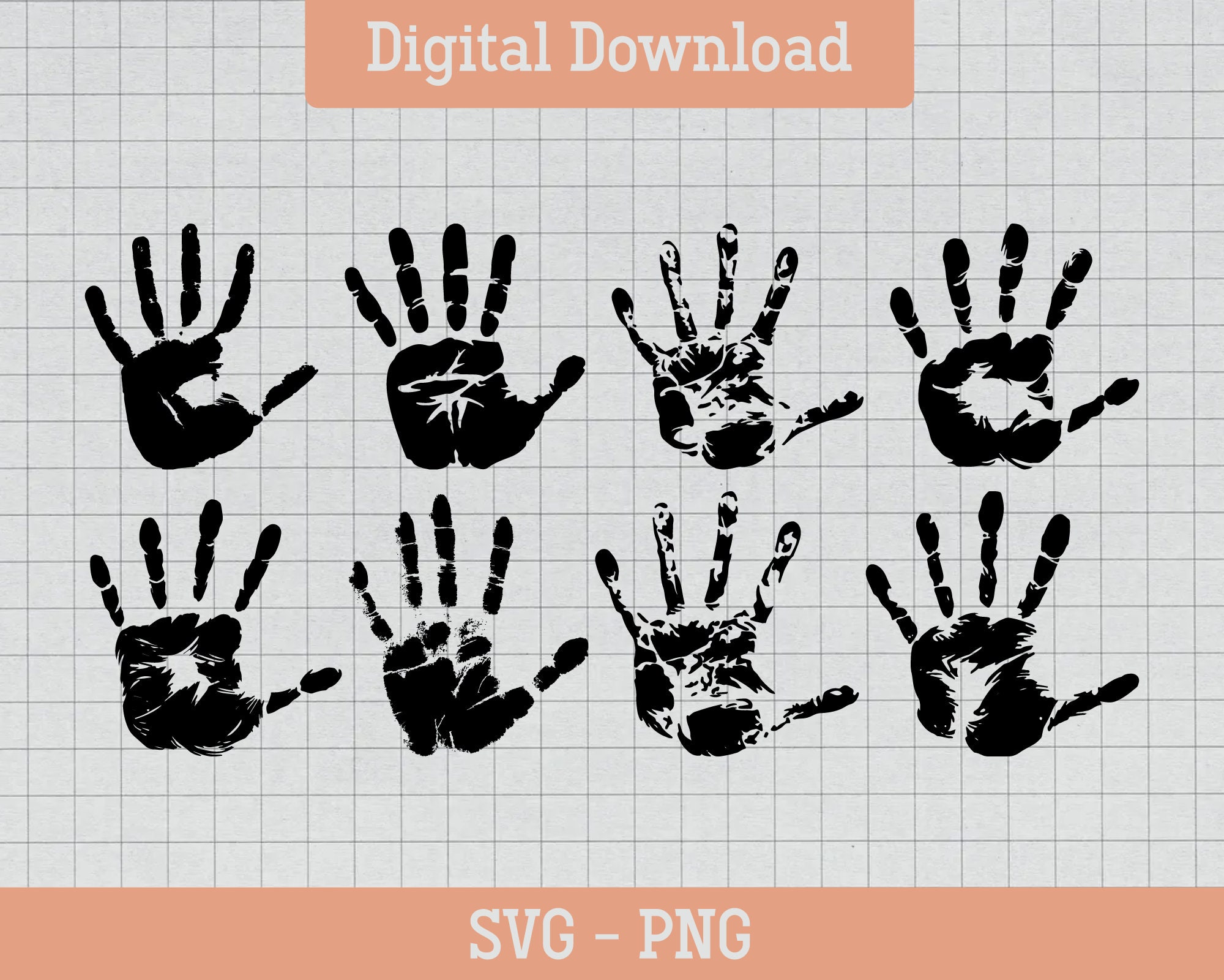 Handprint SVG Digital Download Hands SVG Hand Print Svg - Etsy