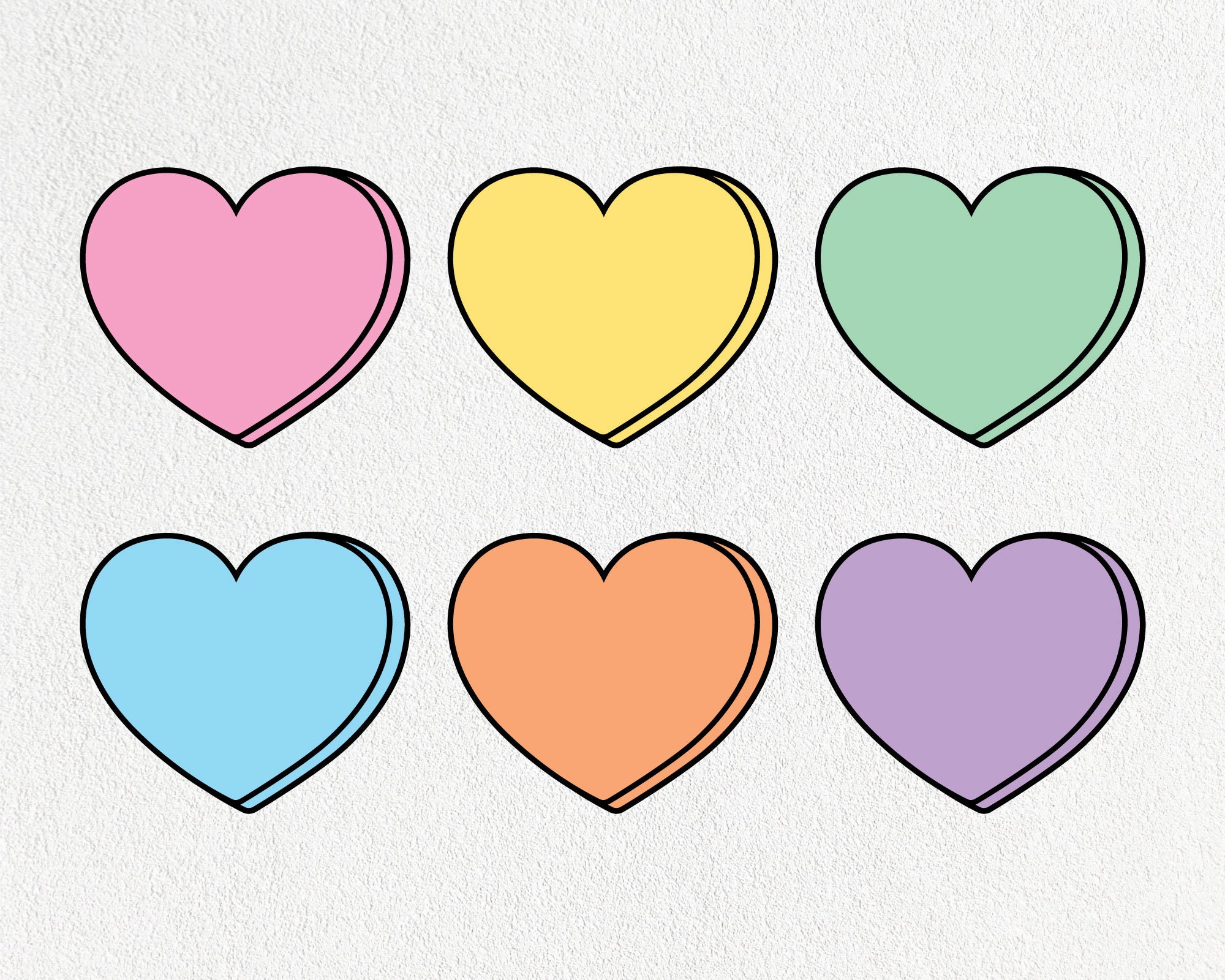 Conversation Hearts Svg, Valentine Svg, Heart Svg, Valentine Cut File ...