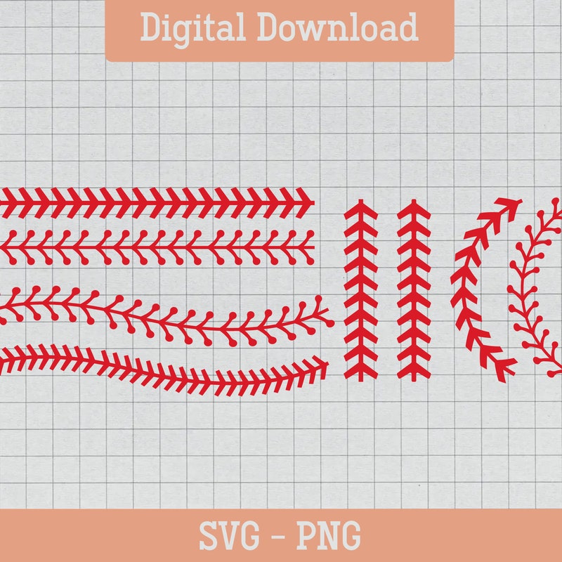 Baseball Laces Svg - Etsy