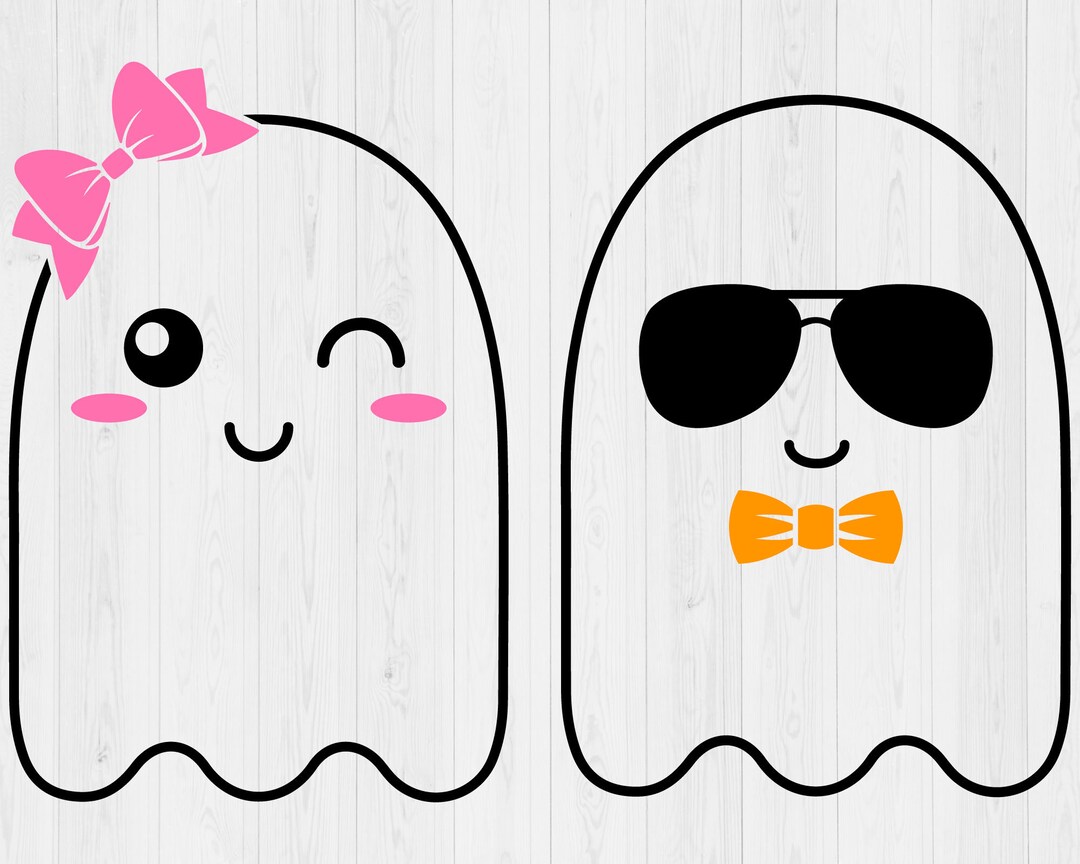 Cute Ghost Svg, Printable, Halloween Svg, Ghost With Bow Svg ...