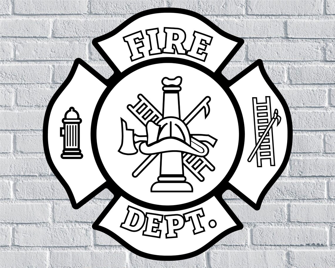 Firefighter Svg, Fire Dept Svg, Fire Department Svg, Maltese Cross Svg ...