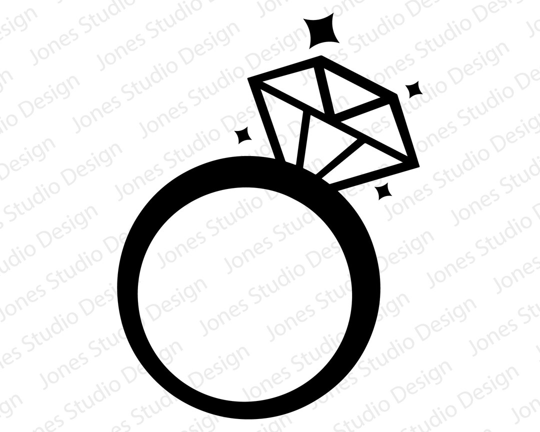 Wedding Rings Svg, Wedding Party Svg, Printable, Rings Svg, Diamond ...