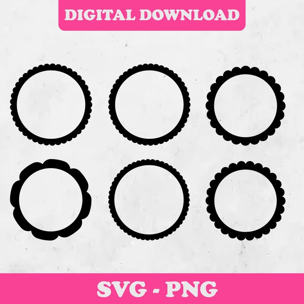 Scallop Circle Frame - Etsy