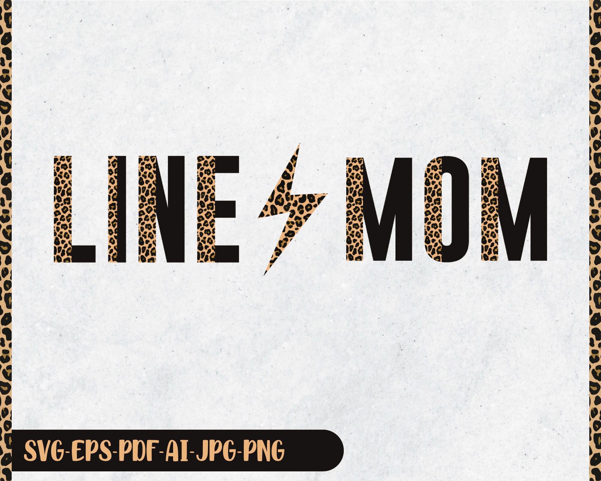Line Mom Svg Lineman Mom Svg Half Leopard Svg Proud Line | Etsy