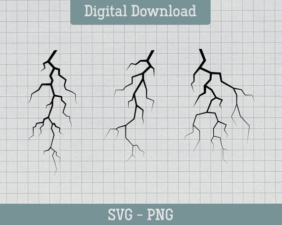 Lightning Strikes Svg Digital Download Cracks Svg Lightning | Etsy