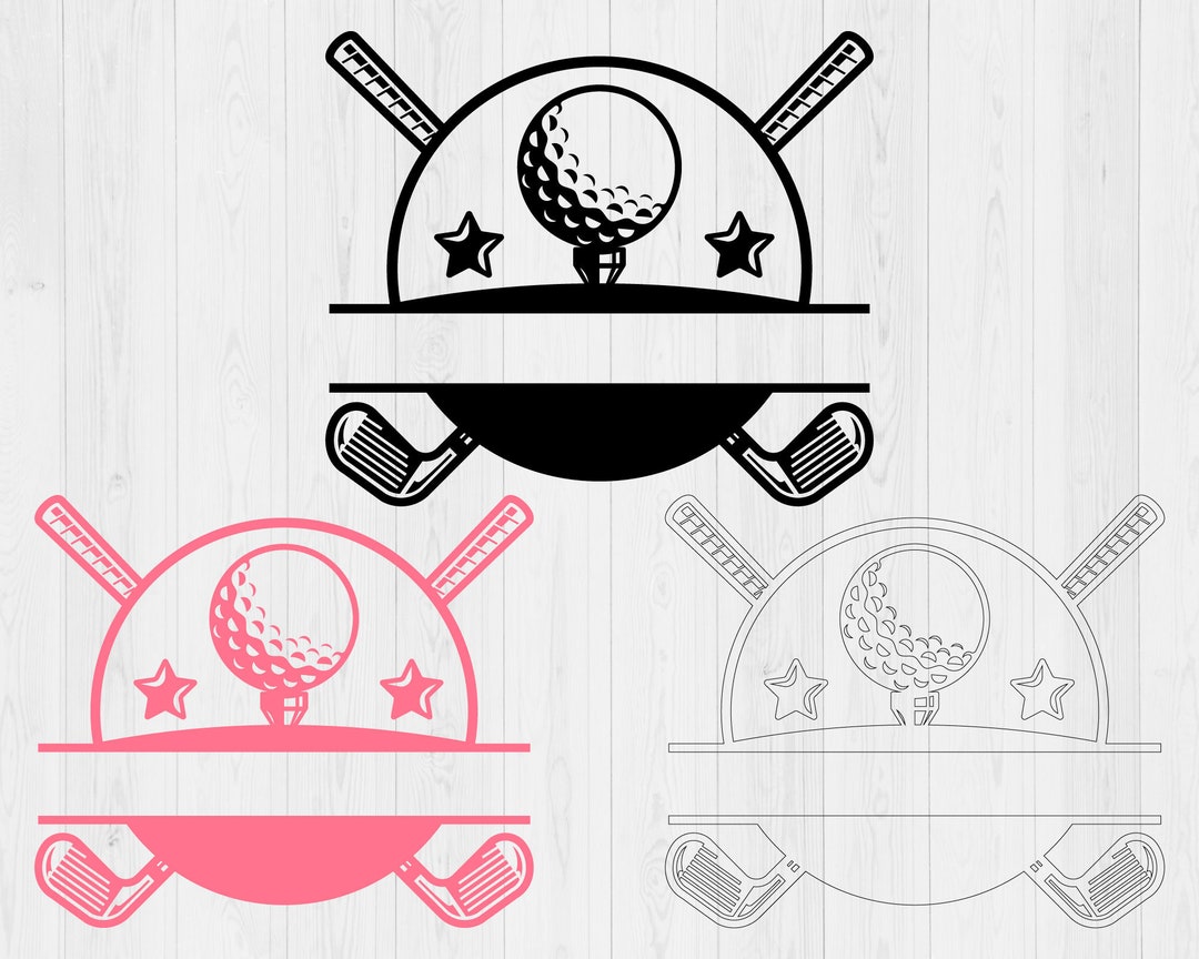 Golf Name Frame Svg, Monogram Svg, Golf Svg, Printable, Golf Ball Svg ...
