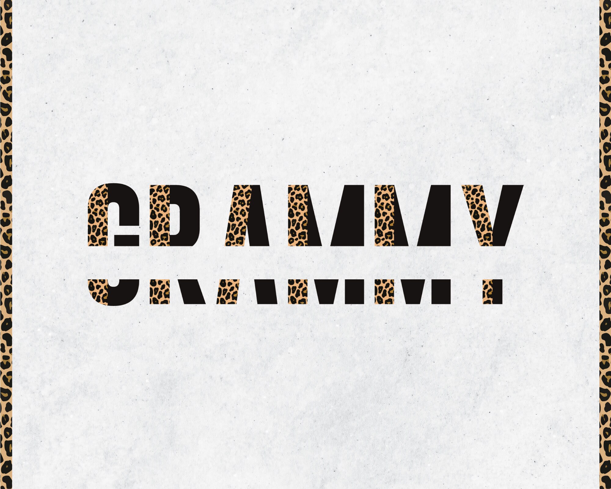 Customizable Grammy Svg Monogram Svg Grammy Leopard Svg - Etsy Canada
