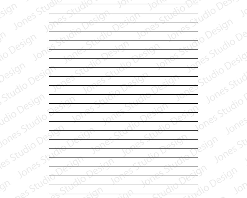 Printable Lined Paper Svg, Png, Wide Rule College Rule, Notebook Lined ...