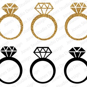 Wedding Rings Svg Rings Svg Printable Diamond Ring Svg - Etsy