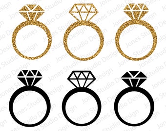 Wedding Rings SVG Collection, SVG Files for Silhouette Cameo or Cricut ...