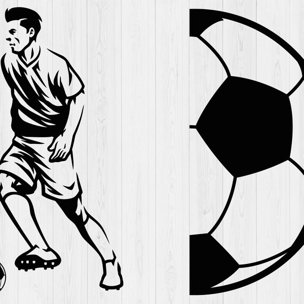 Soccer Player Svg Files - Etsy
