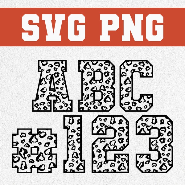 Cheetah Print Alphabet Svg - Etsy