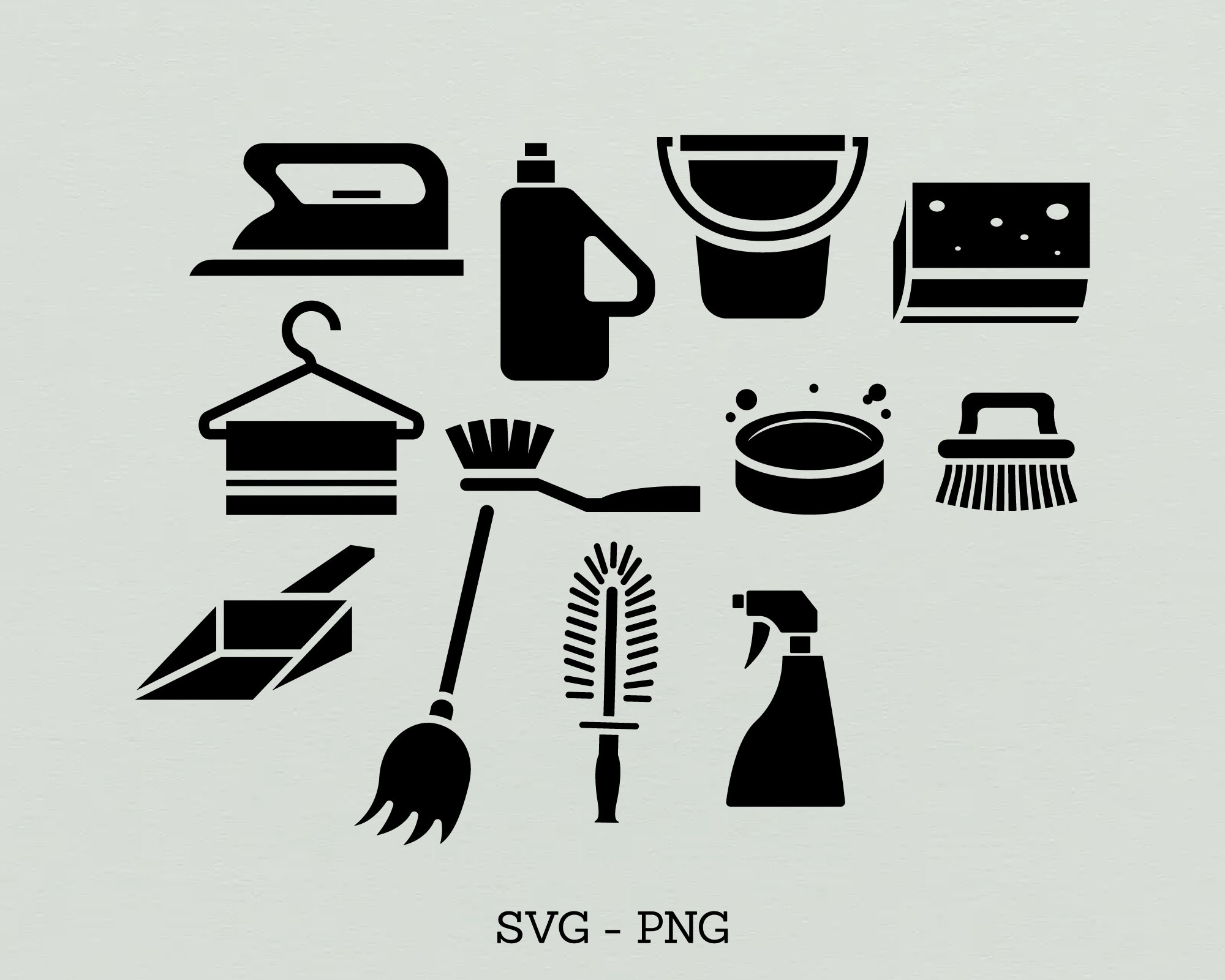 Cleaning Svg, Cleaning Tools Svg, Digital Download, Maid Services Svg ...
