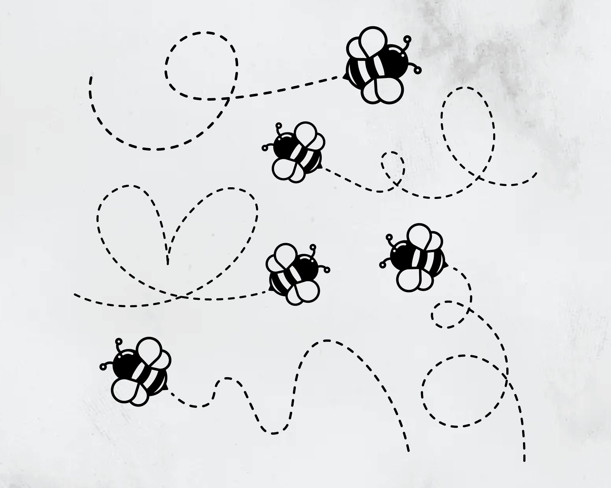 Bee Svg Bundle, Bee Paths Svg, Digital Download, Flying Bee Svg, Bumble ...