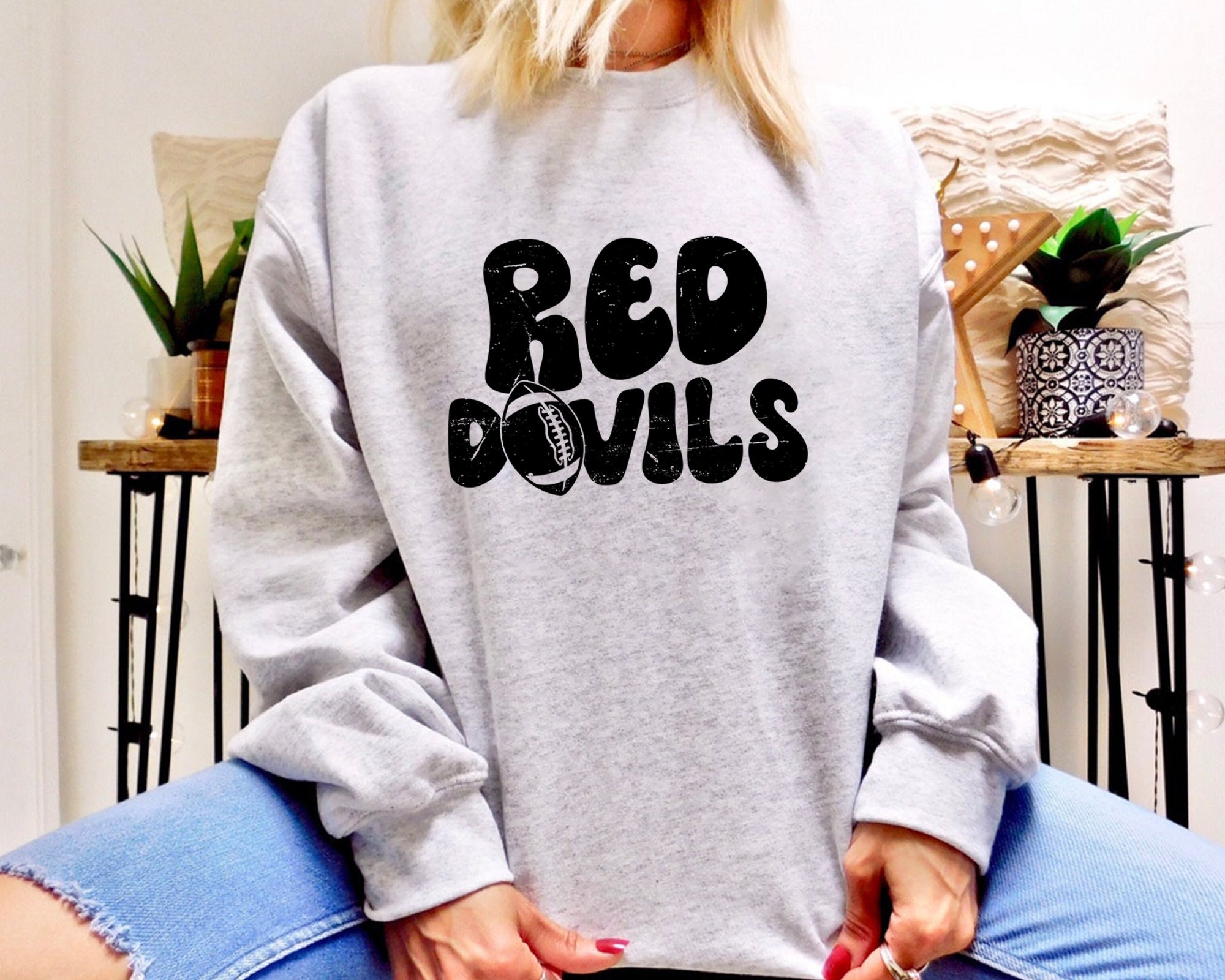 Red Devils Mascot Svg Printable Game Day Svg Football SVG - Etsy