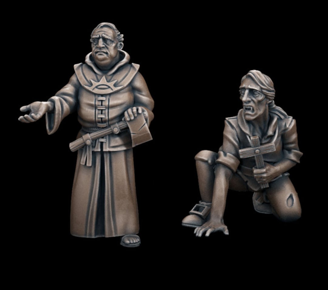 Father Donavich and Doru (individual or Bundle) - 32mm RPG Miniature ...