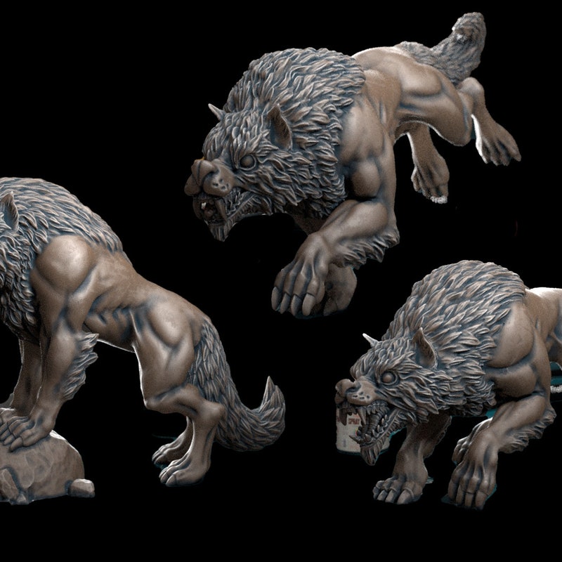 Pathfinder Dire Wolves - Etsy