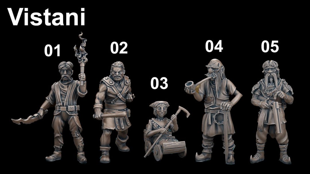 Vistani / Gypsies / Townsfolk (individual or Bundle) - 32mm/28mm RPG ...