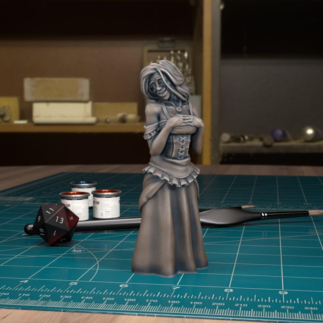 Helga Ruvak - Strahd's Maid - 32mm RPG Miniature for Curse of Strahd, D ...