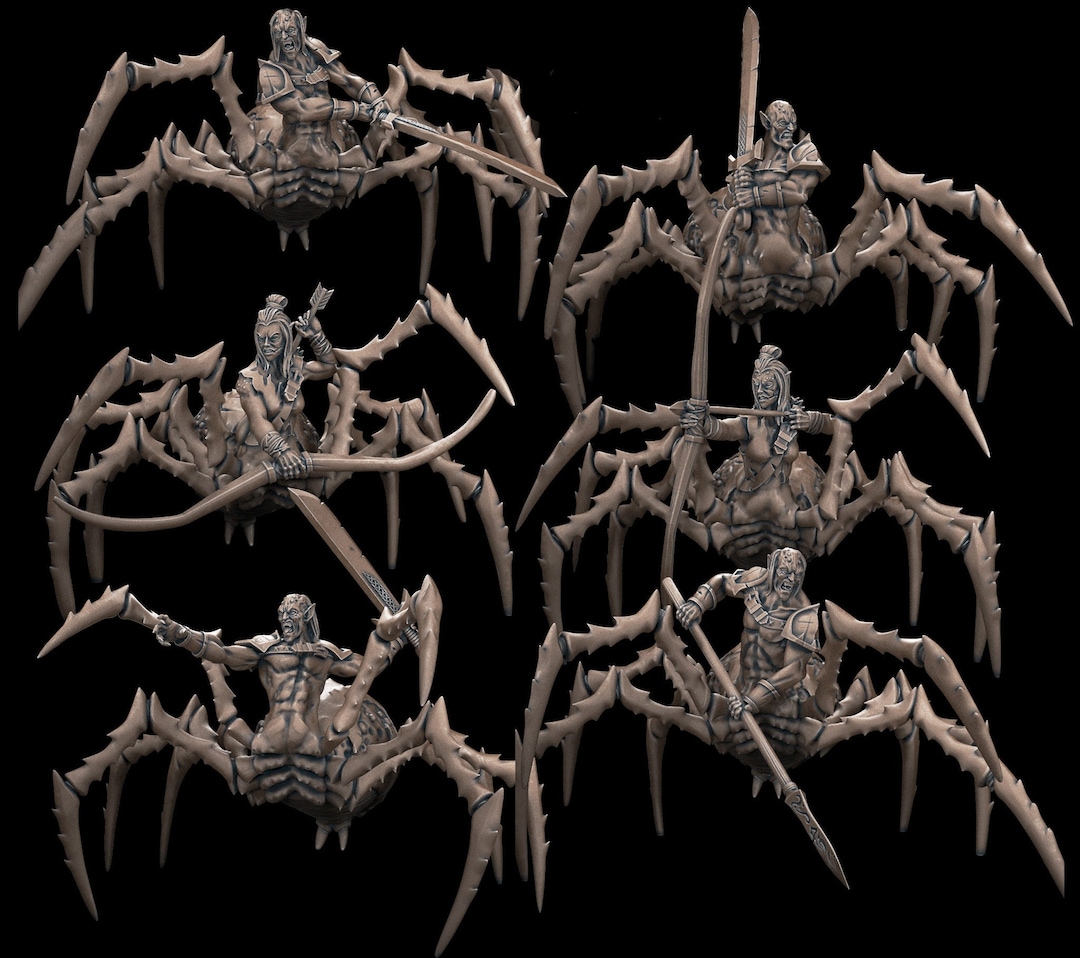 Drider Bundle (6 Minis!) - 32mm/28mm RPG Miniature for Wargaming, D&D ...