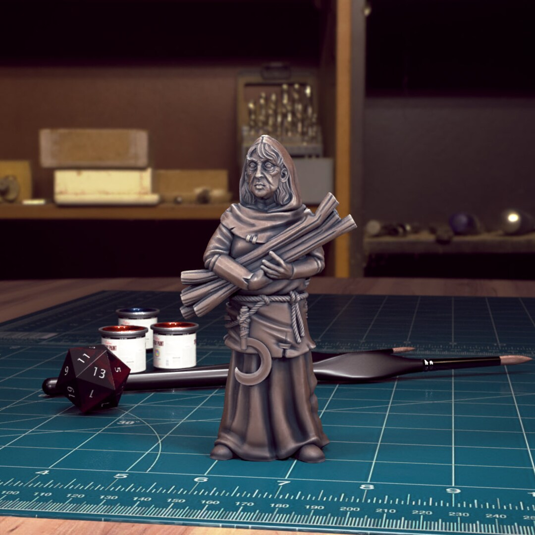 Mad Mary - 32mm/28mm RPG Miniature for Curse of Strahd, D&D, Pathfinder ...
