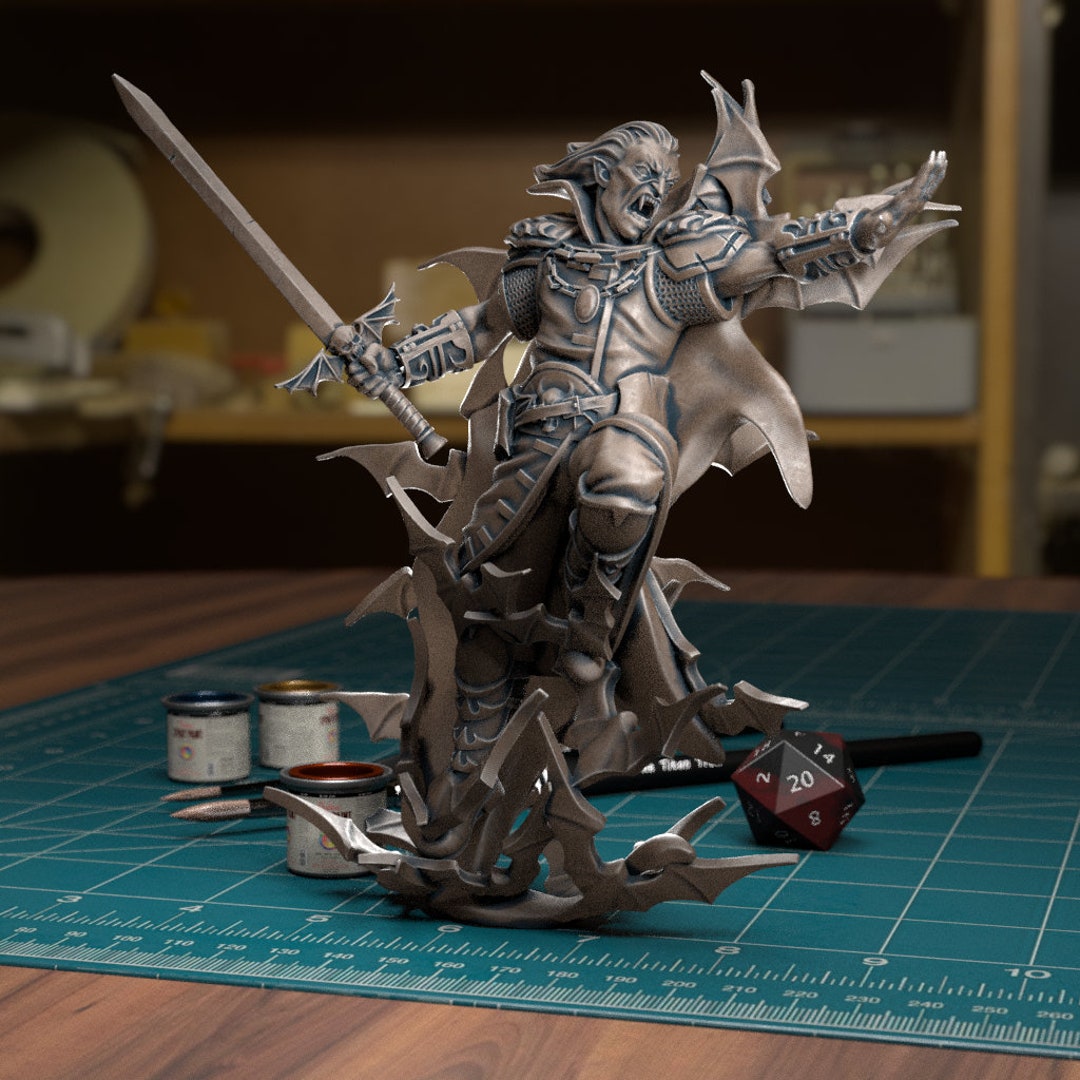 Strahd Von Zarovich (standing/attacking) - 32mm/28mm RPG Miniature for ...
