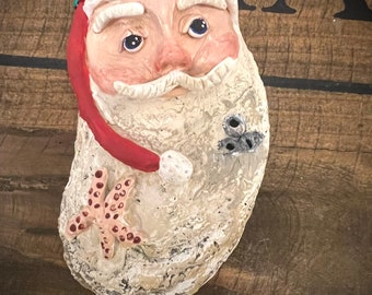Unique Hand Crafted Low Country Vintage Oyster Shell Santa - Etsy