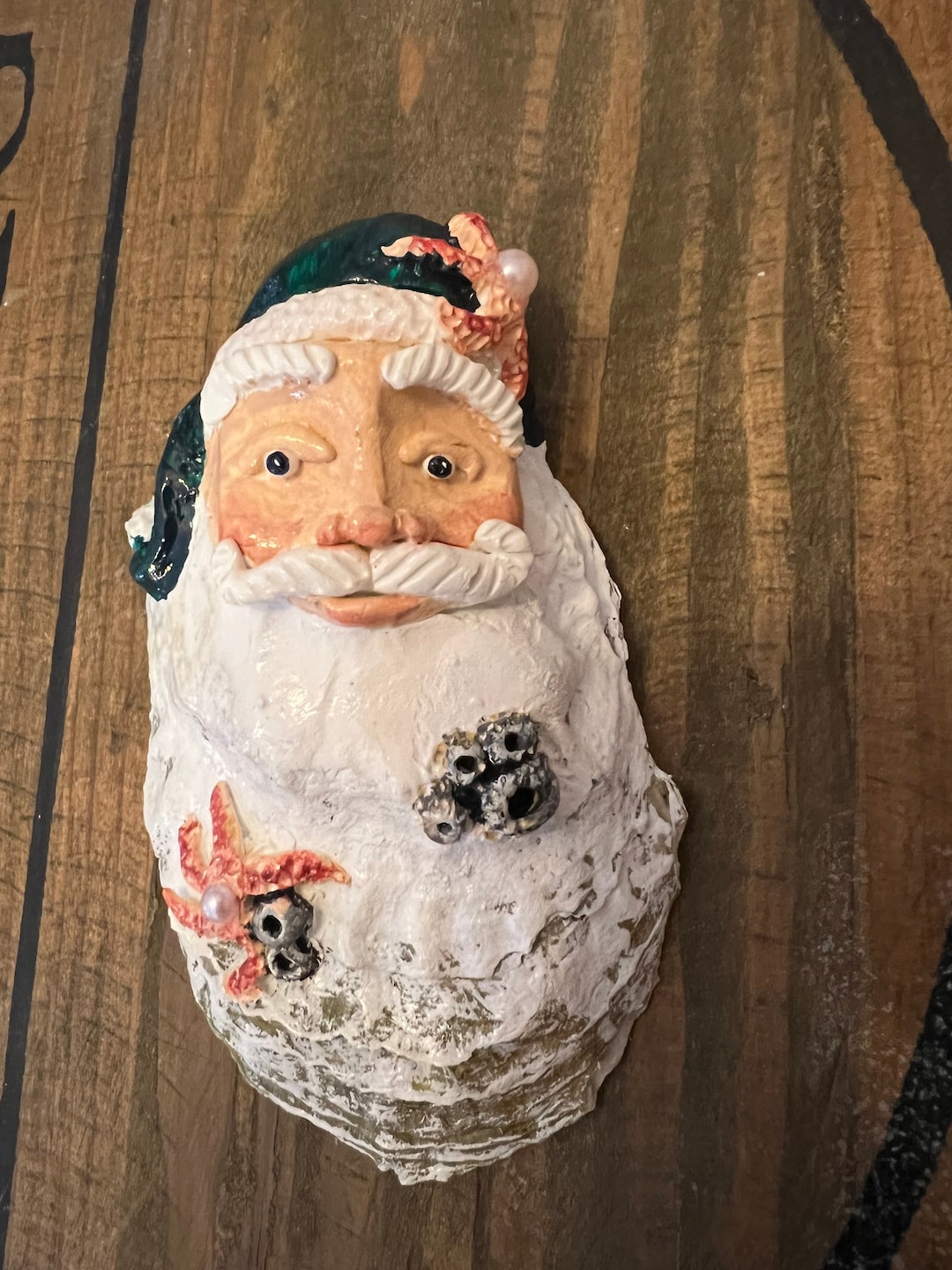 Nautical Santa on an Oyster Shell - Etsy