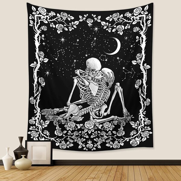 Skeleton Tapestry - Etsy