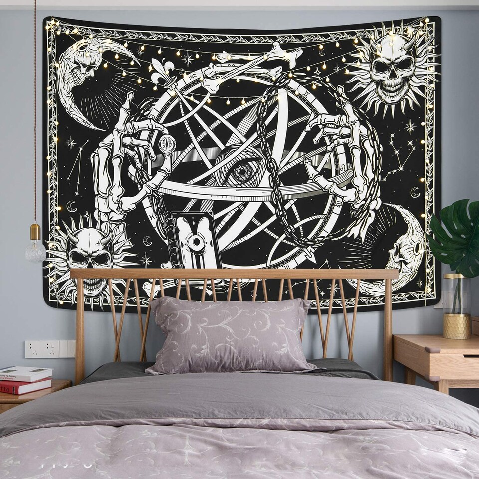 Black Occult Tapestry Witchcraft Wall Tapestry sold by Lordship Cecilla ...