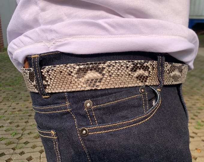 Genuine Rattle Snake Ranger Belt With Water Buffalo Billets - Etsy