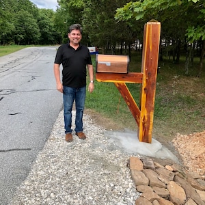 Cedar Mailbox Post With Copper Mailbox - Mortise & Tenon Joinery - Etsy