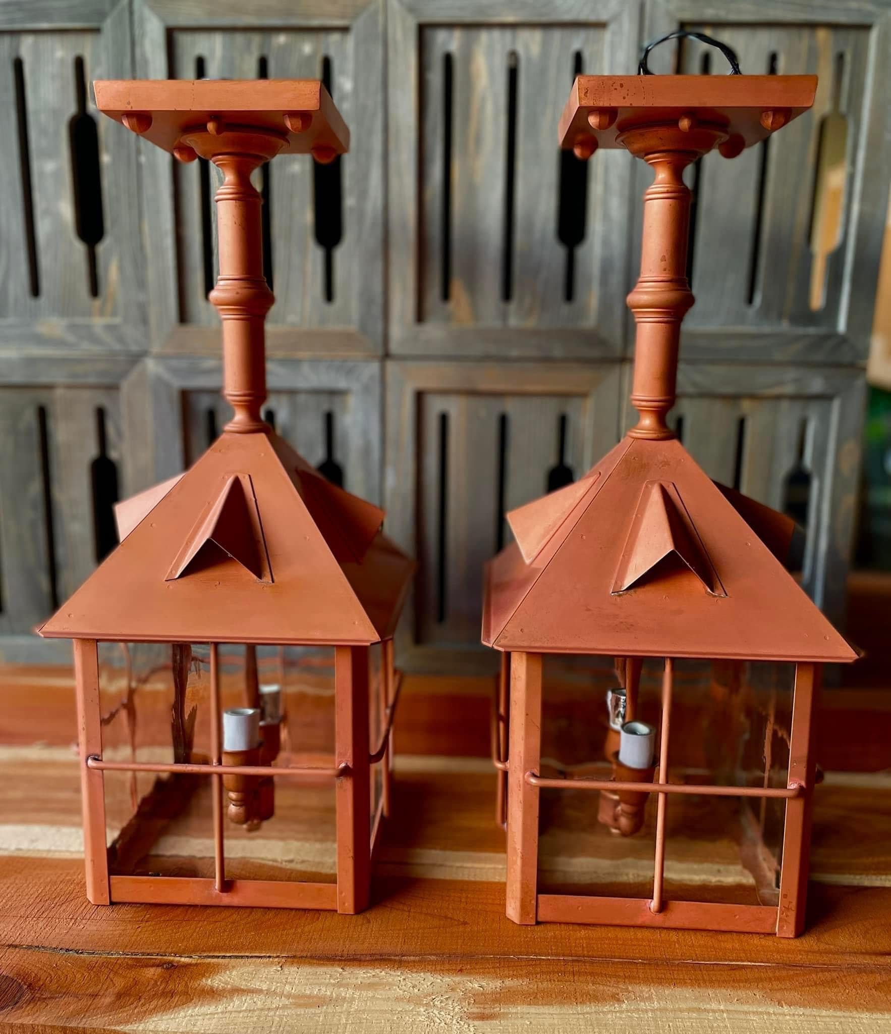 Cedar and Copper Lantern Post - Etsy
