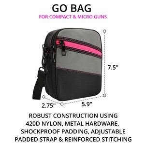 HER TACTICAL Concealed Carry Crossbody Gun Bag for Compact Handgun ...