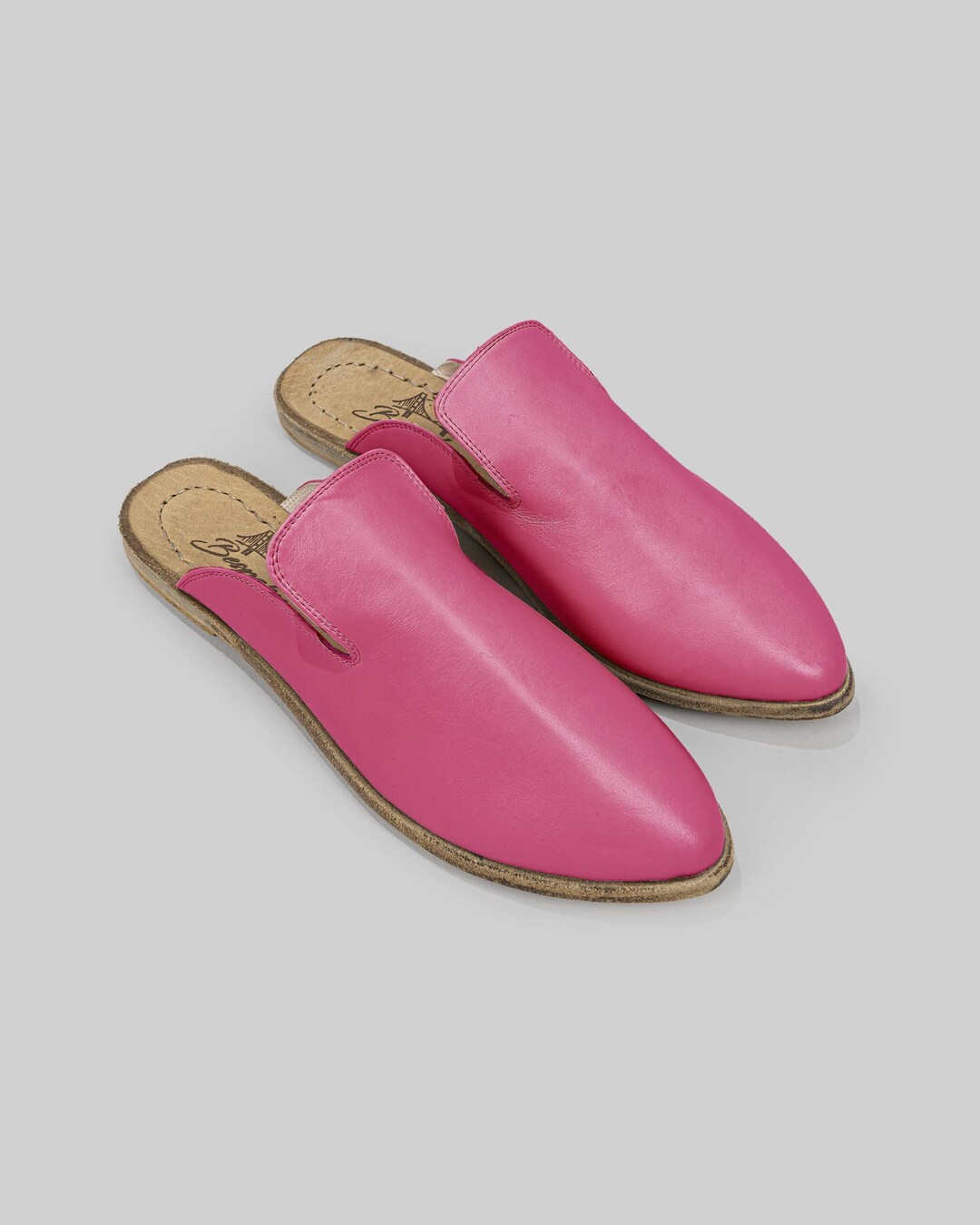 Handmade Leather Slippers, Pointed Toe, Breathable (slip-resistant Sole ...