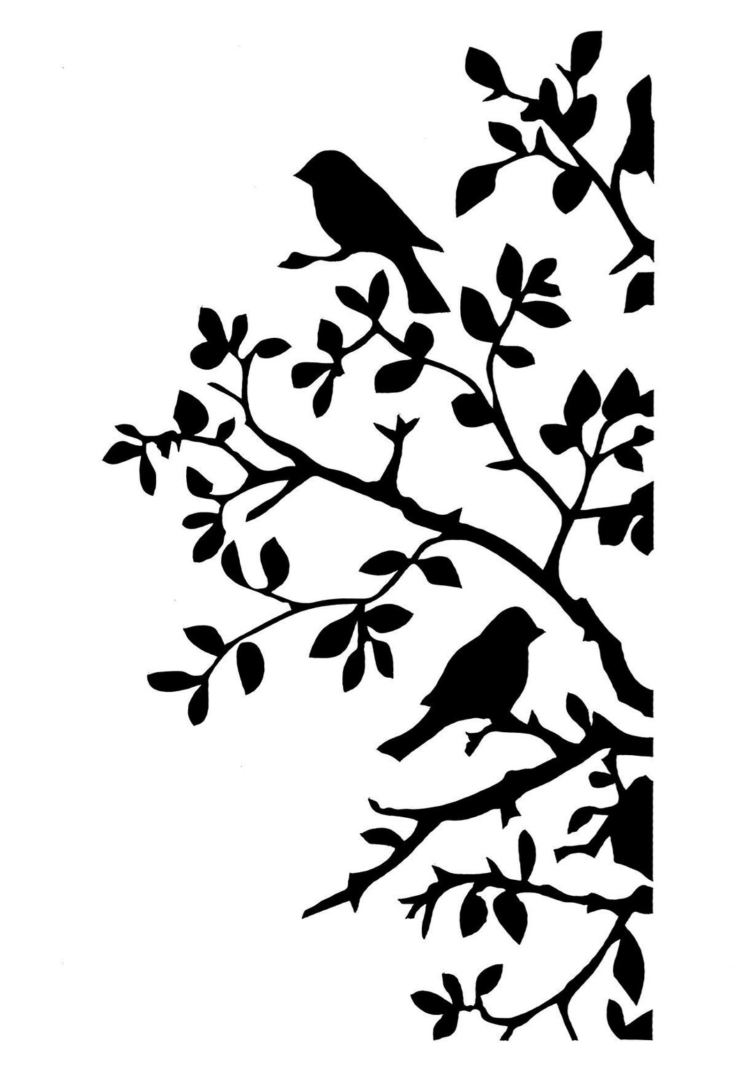 Posh Chalk Stencil Posh Birds and Bendy Branches 21x30cm - Etsy