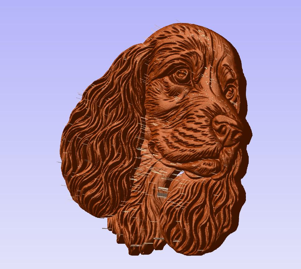 American Cocker Spaniel 3d STL File for CNC - Etsy