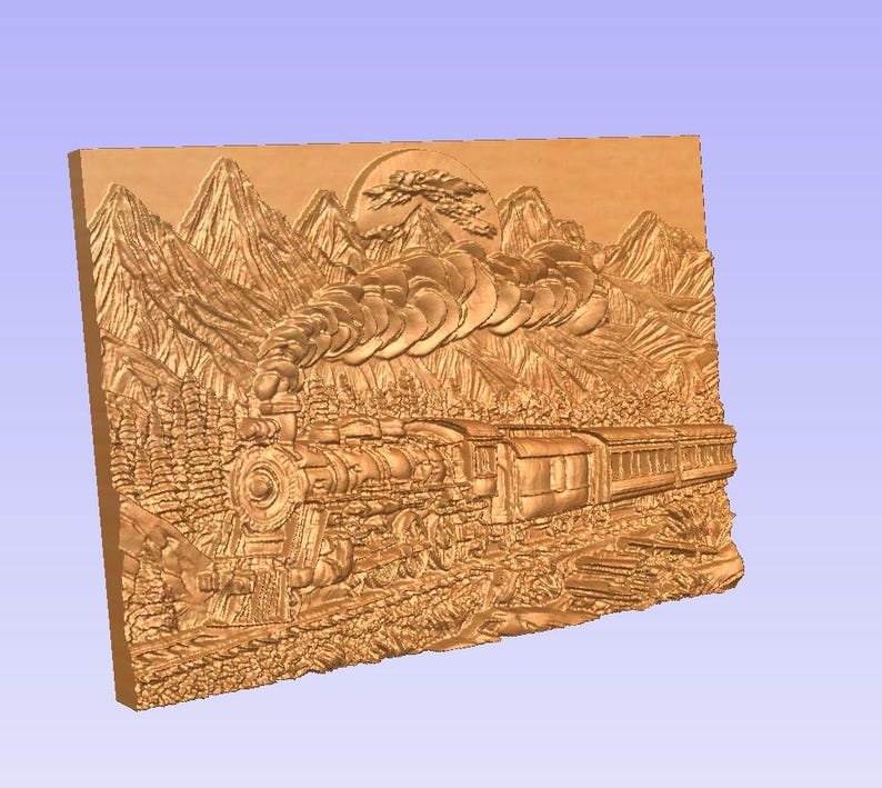 Train 3D STL File for CNC - Etsy