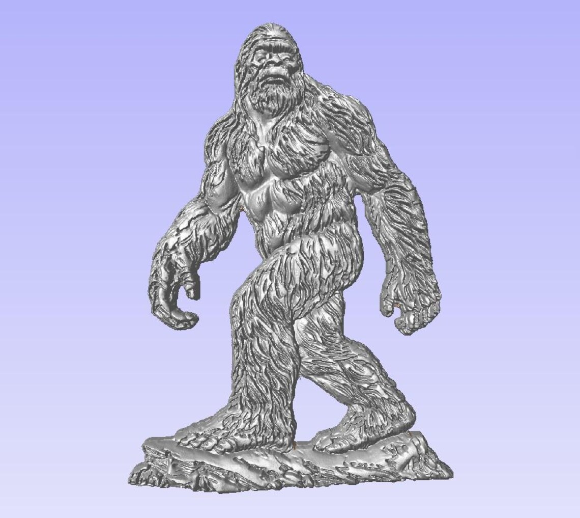 Bigfoot Facing Front 2 3d STL File for CNC - Etsy