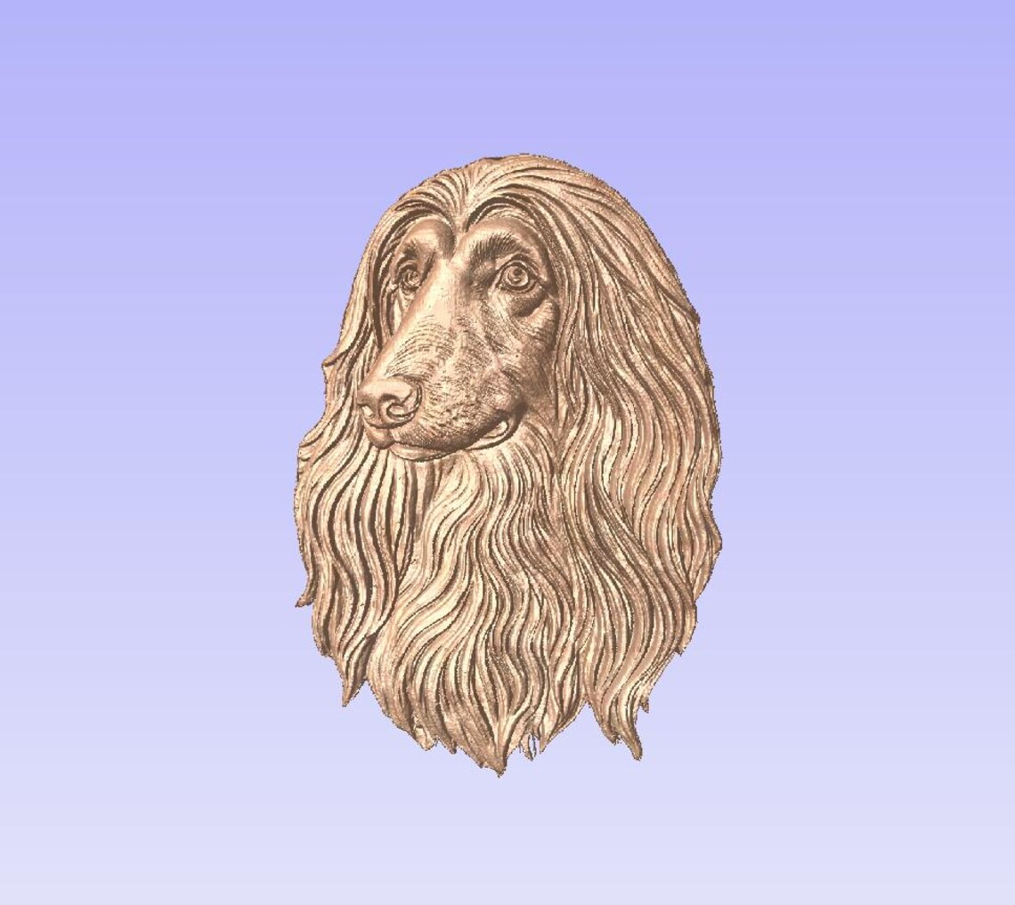Afghan Hound 3d STL File for CNC - Etsy