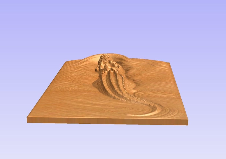 Swimming Gator 3D STL File for CNC - Etsy