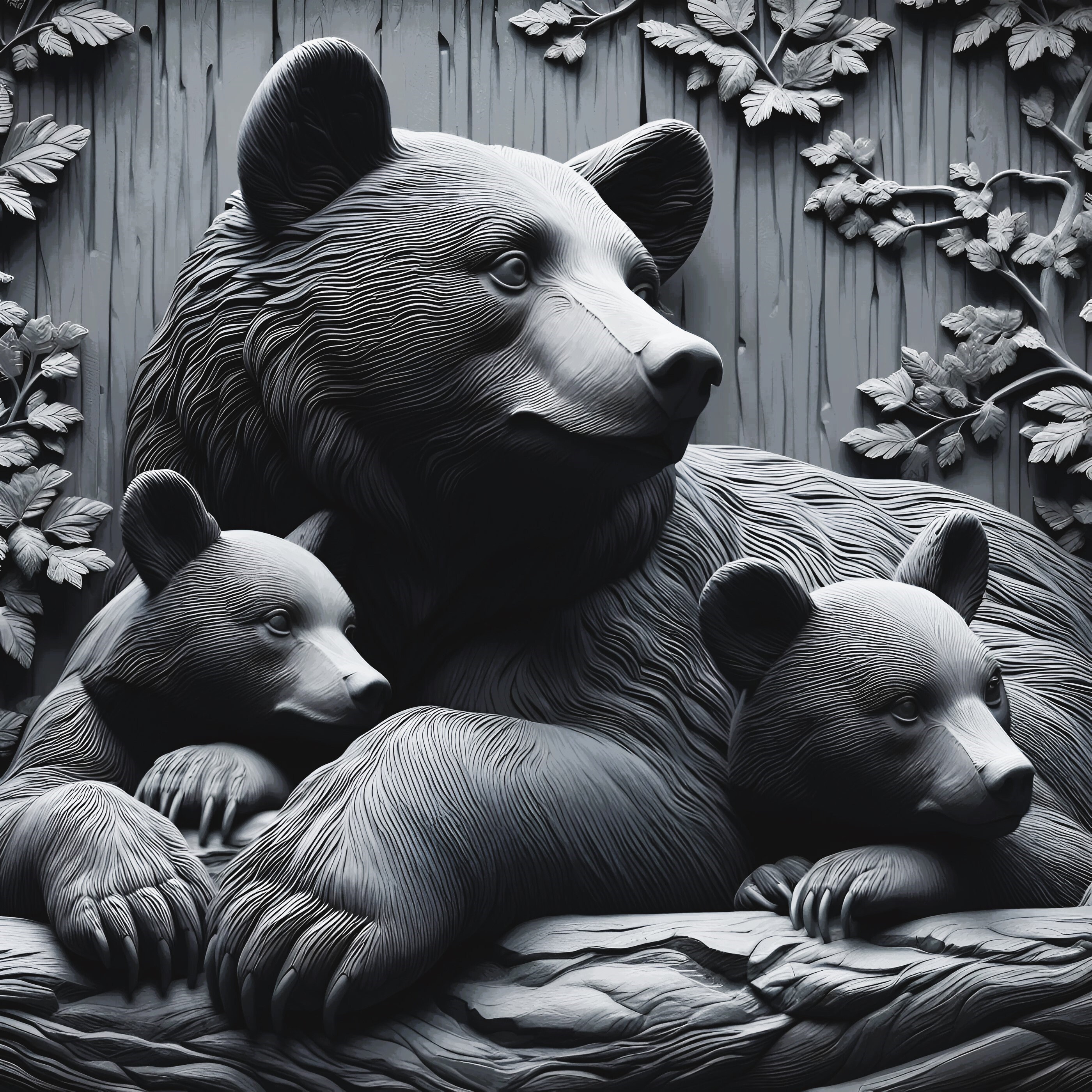Bear/ Cubs 3d Stl for CNC - Etsy