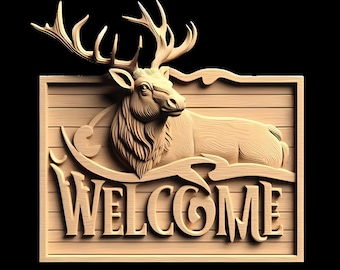 Welcome Sign With Bigfoot STL File for CNC - Etsy