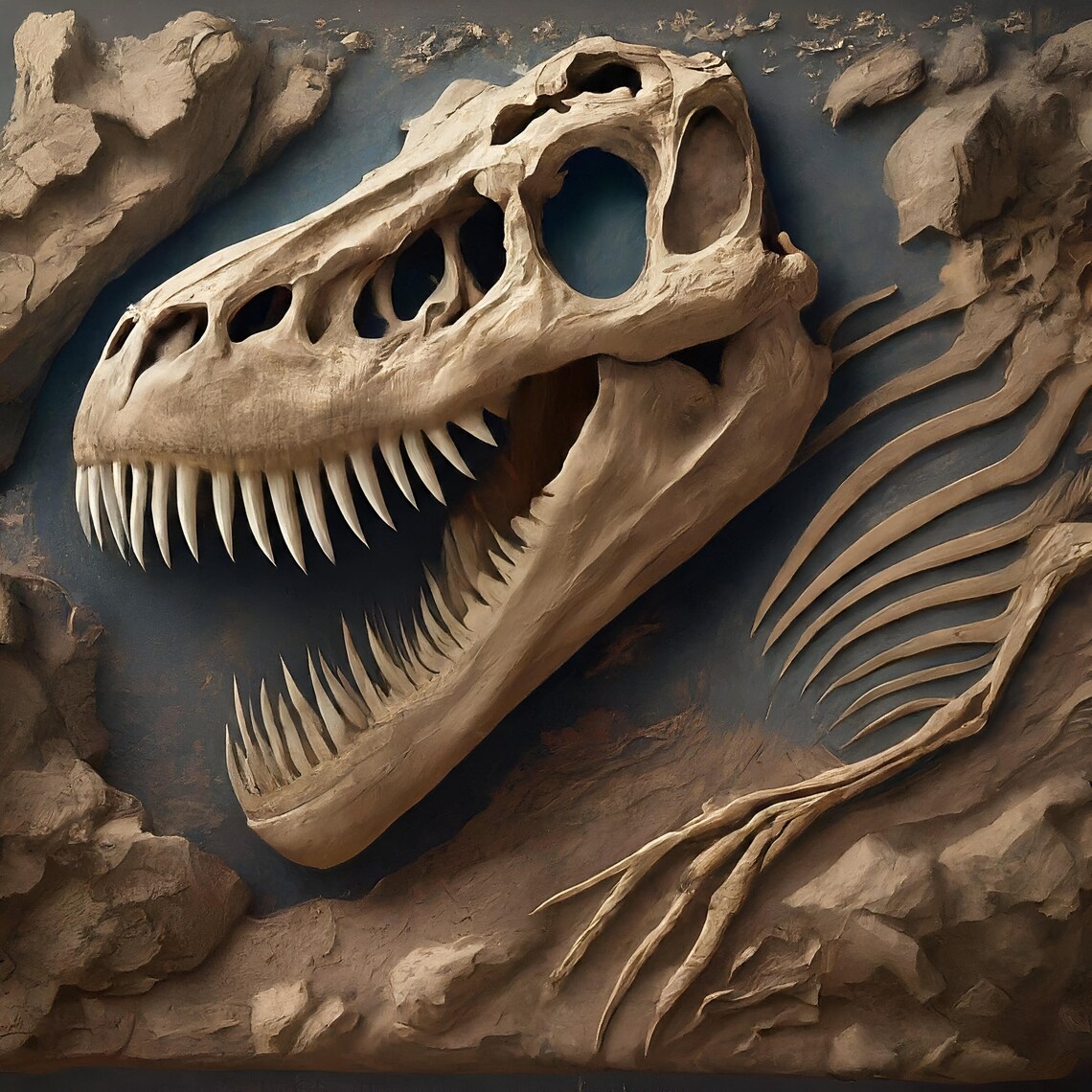 T Rex Fossil 2 STL for CNC - Etsy