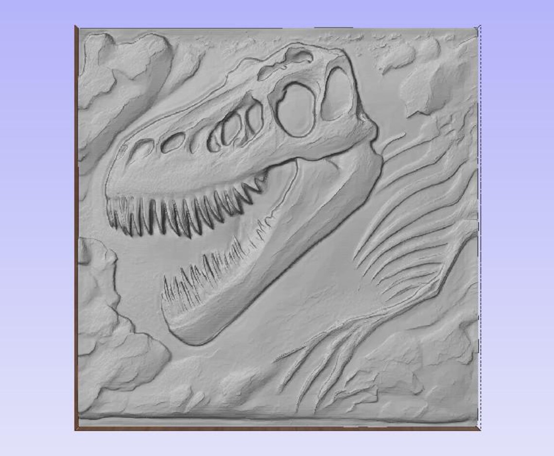 T Rex Fossil 2 STL for CNC - Etsy