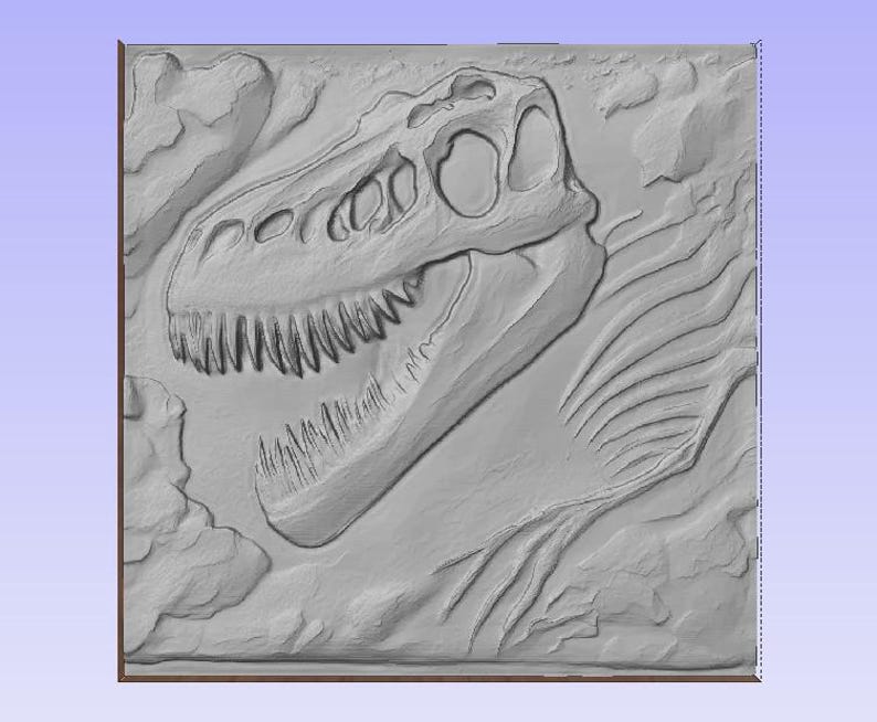 T Rex Fossil 2 STL for CNC - Etsy